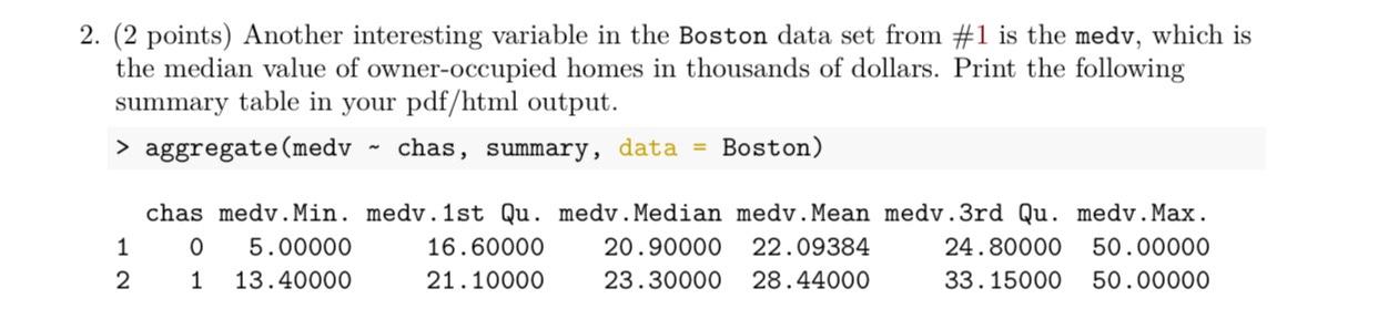 Solved 2. (2 points) Another interesting variable in the | Chegg.com