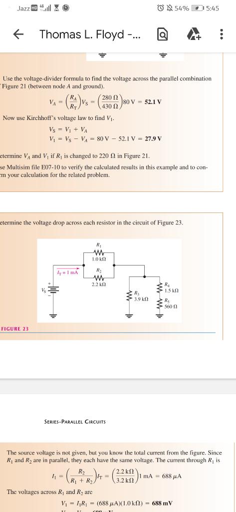 Solved Use the voltage-divider formula to find the voltage | Chegg.com