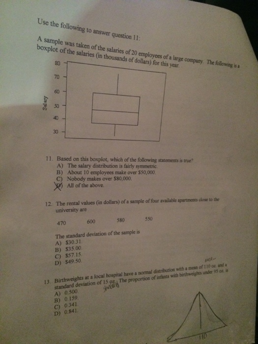Solved Use the following to answer question 11: A sample was | Chegg.com