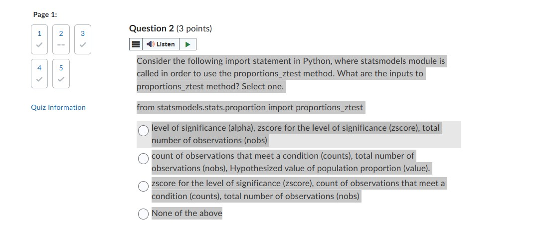 Solved Consider the following import statement in Python, | Chegg.com