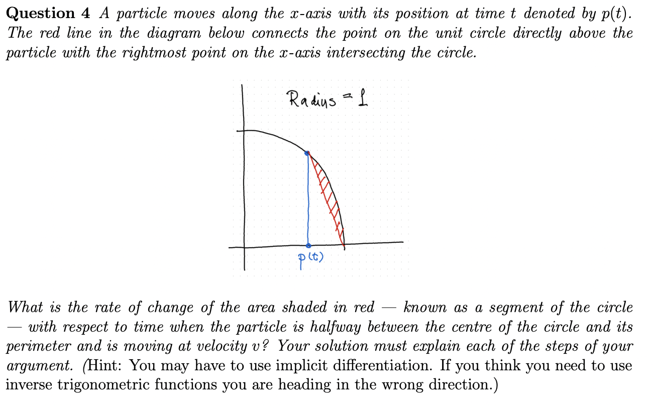 Solved Question 4 A particle moves along the x-axis with its | Chegg.com