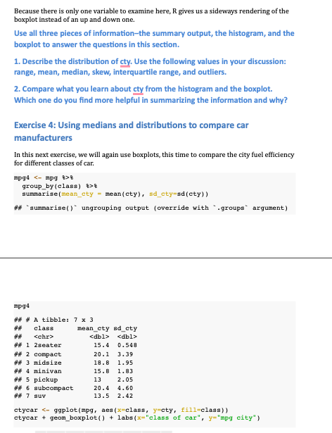 35 Points Visualizing and Comparing Distributions For | Chegg.com