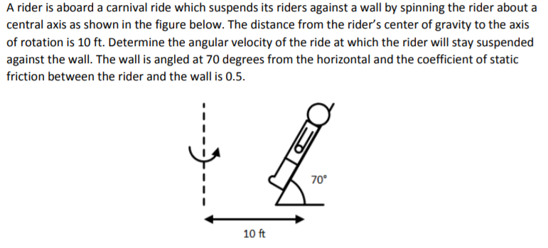 Solved A rider is aboard a carnival ride which suspends its | Chegg.com