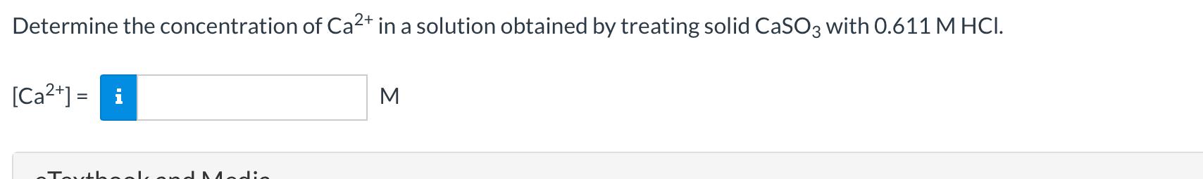 Determine the concentration of Ca2+ in a solution | Chegg.com