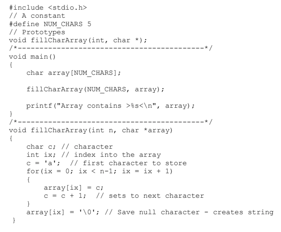 Solved #include A constant #de fine NUM CHARS 5 // | Chegg.com