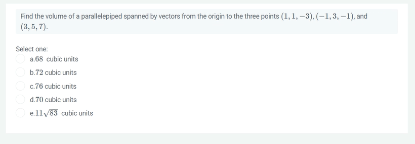Solved Find the volume of a parallelepiped spanned by | Chegg.com