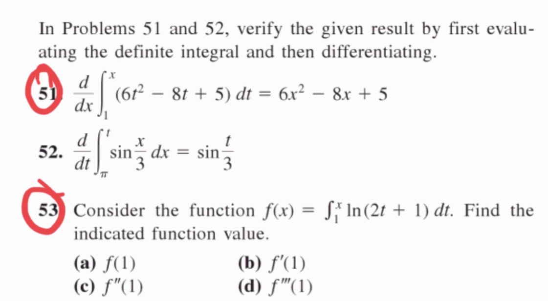 Solved In Problems 51 and 52, verify the given result by | Chegg.com