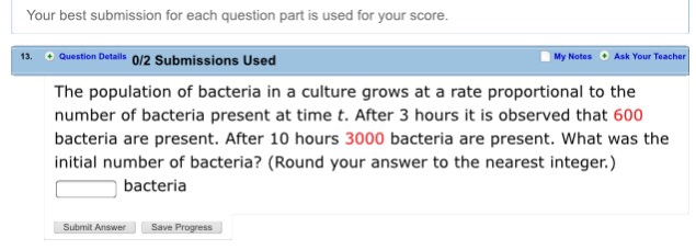 Solved Your best submission for each question part is used | Chegg.com