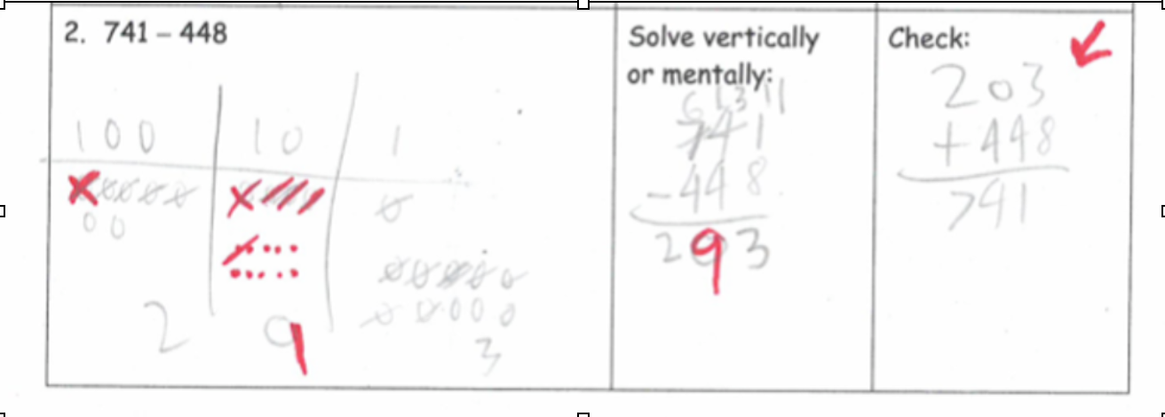Solved Using evidence from the students’ work and the | Chegg.com