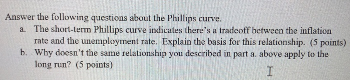 Solved Answer the following questions about the Phillips | Chegg.com