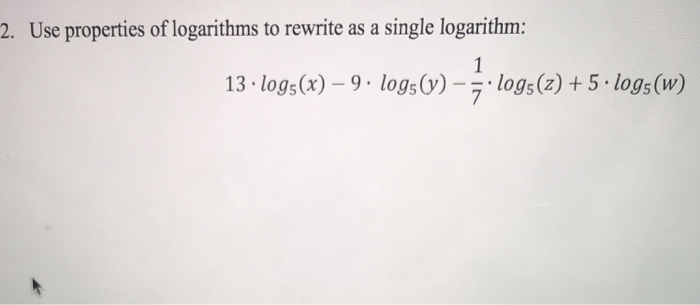 Solved Use properties of logarithms to completely expand the | Chegg.com