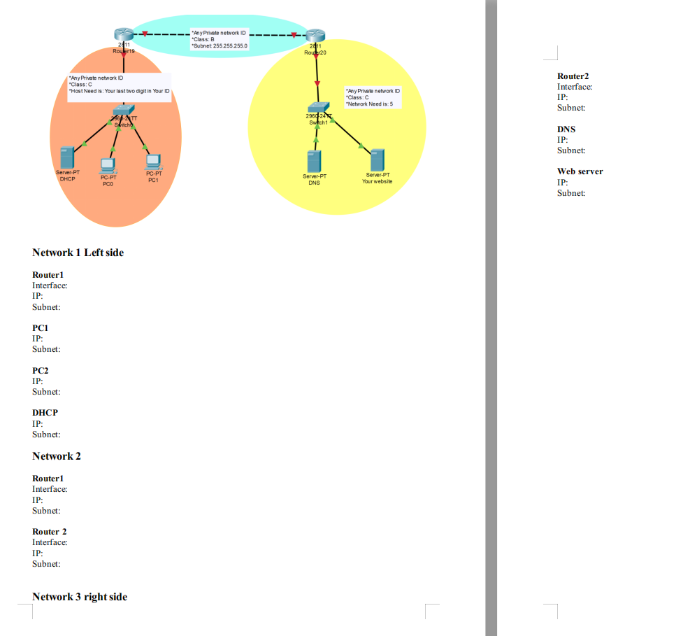 "AnyPrisate network ID =−3=− "Class: 8 "Gubnet | Chegg.com