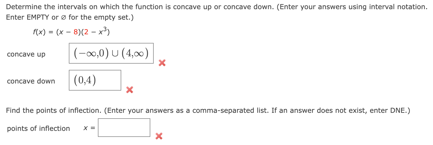 Solved Determine the intervals on which the function is | Chegg.com