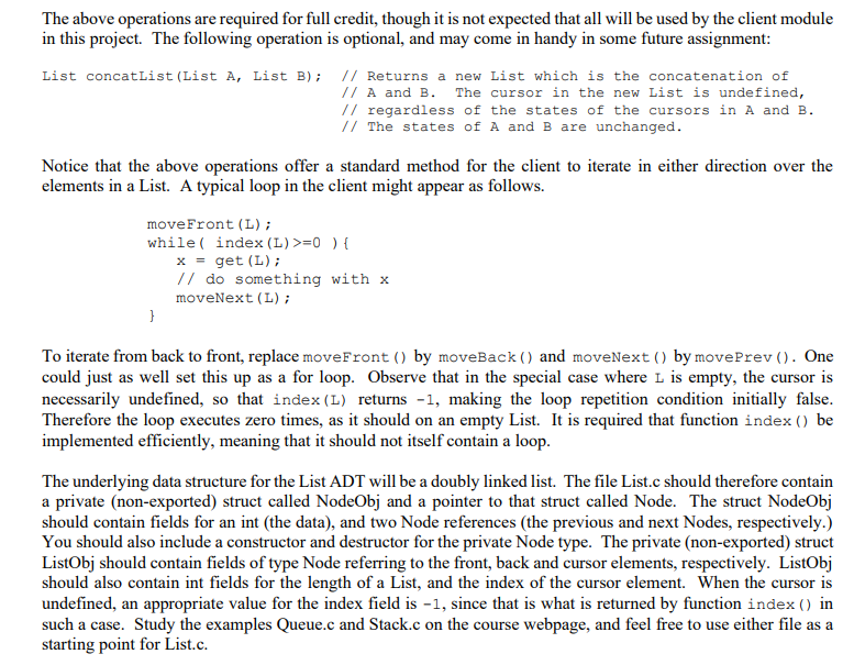 Solved Program Operation The main program for this project | Chegg.com