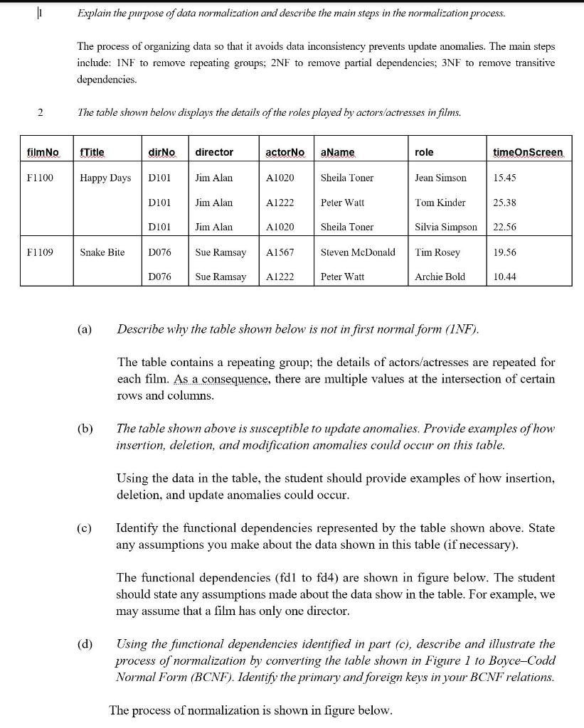 Solved SQL How to normalize the table (3 norm form). Form, | Chegg.com
