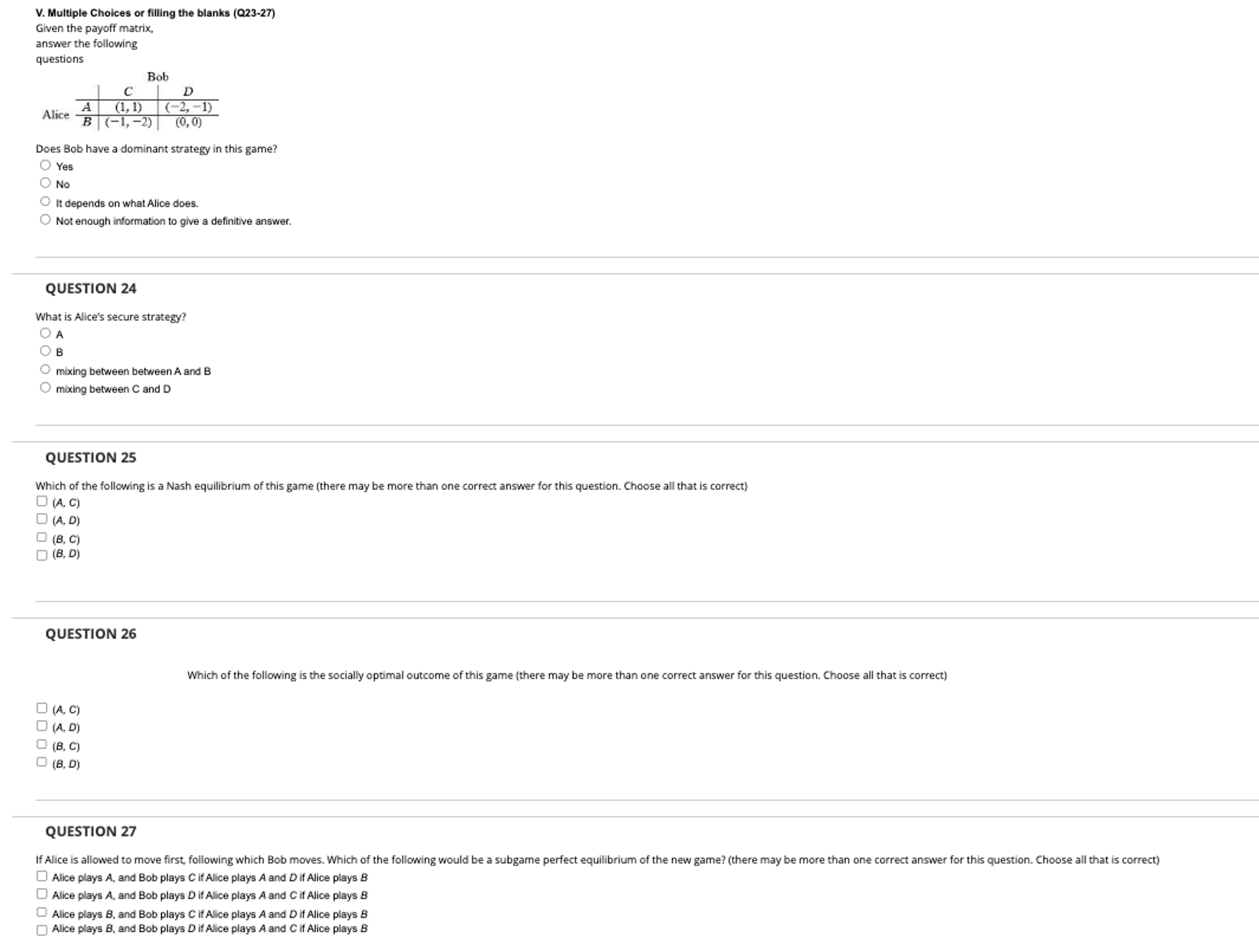 Solved v. ﻿Multiple Choices or filling the blanks | Chegg.com