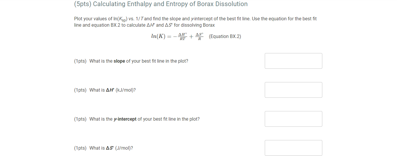 Solved Report Table BX.3. Data and Calculations Table view | Chegg.com