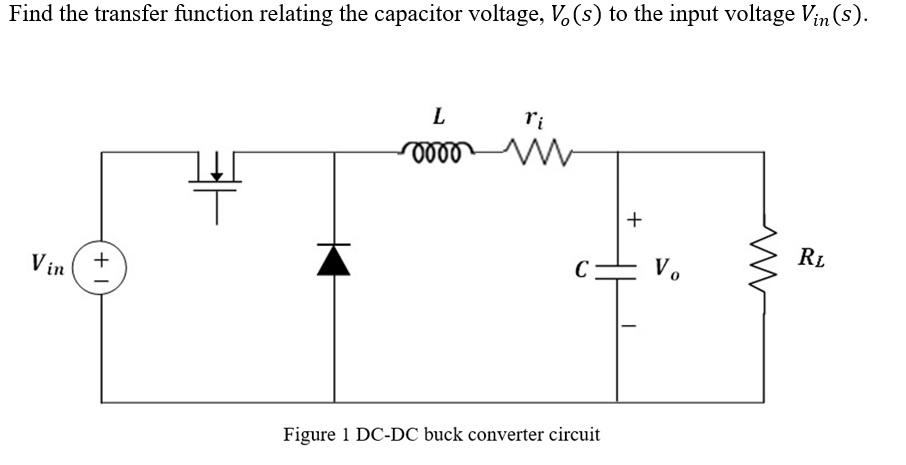 Solved Find the transfer function relating the capacitor | Chegg.com