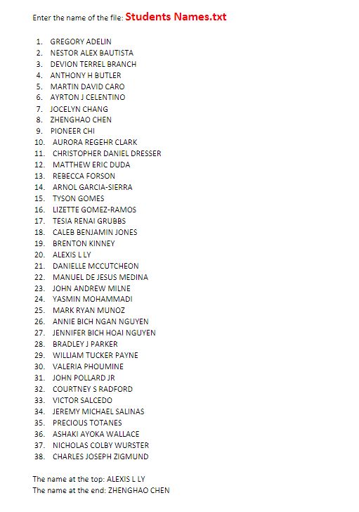 Solved Student List A teacher wants to list all her | Chegg.com