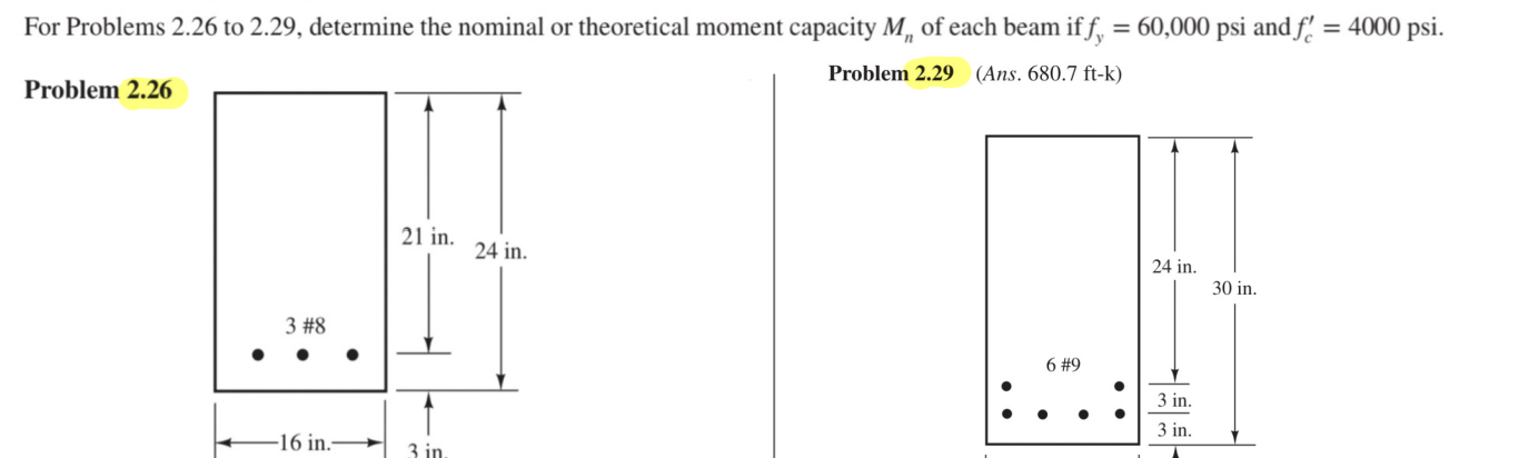 Solved For Problems 2.26 to 2.29, determine the nominal or | Chegg.com