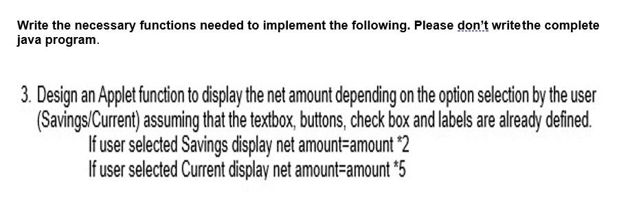 Solved Write the necessary functions needed to implement the | Chegg.com
