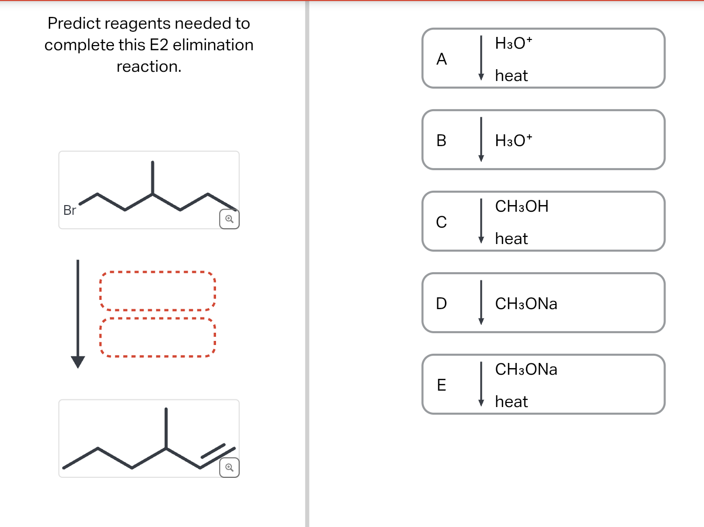 Solved Predict reagents needed to complete this E2 | Chegg.com