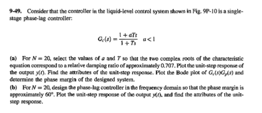 Solved 9-49. Consider that the controller in the | Chegg.com