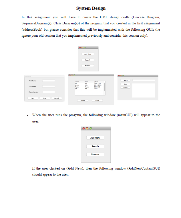 Solved First Name Last Name Phone Number The user can | Chegg.com