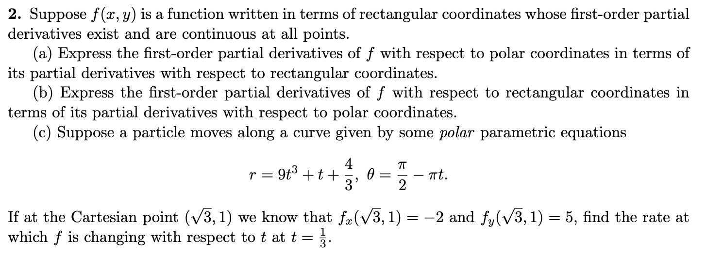 2. Suppose f(x,y) is a function written in terms of | Chegg.com