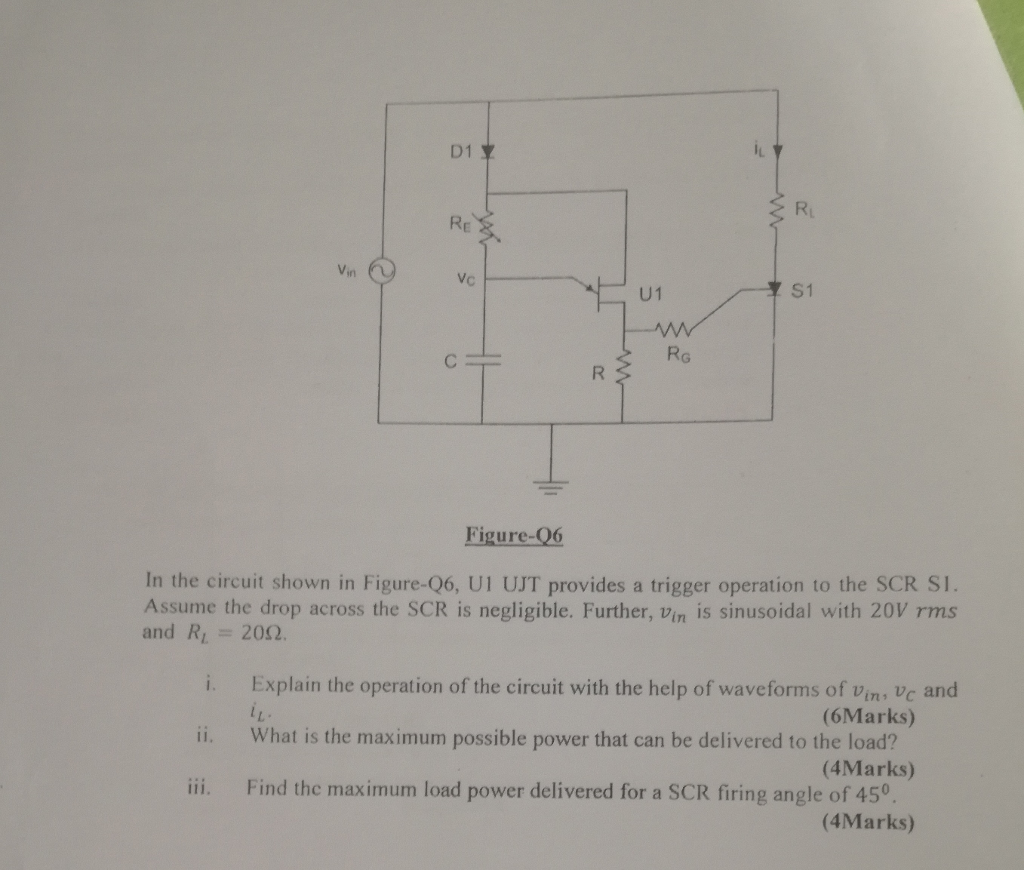 Solved 06. (a) Describe the operation of SCR, DIAC and TRIAC | Chegg.com