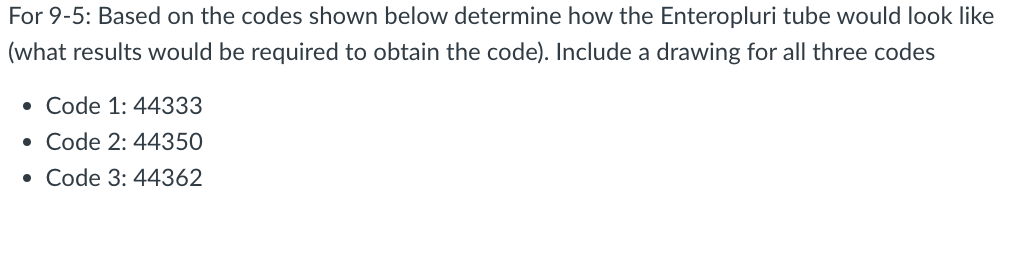 Solved For 9-5: Based on the codes shown below determine how | Chegg.com
