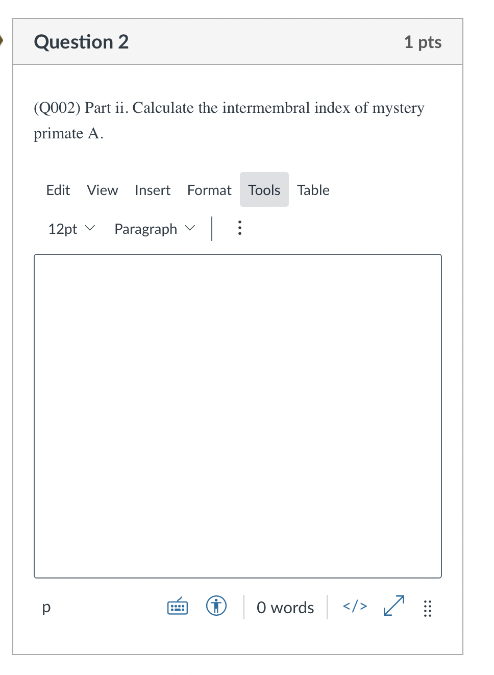 Question 2 1 pts (Q002) Part ii. Calculate the | Chegg.com