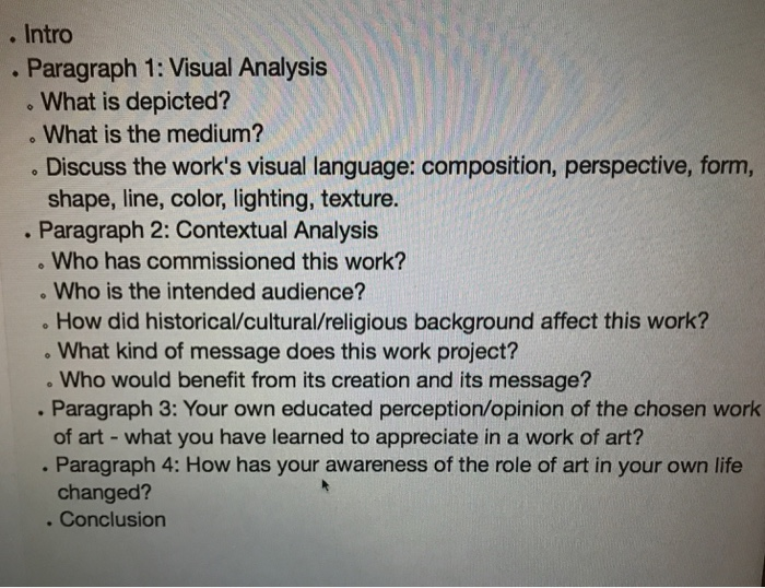 . Intro Paragraph 1: Visual Analysis What is | Chegg.com