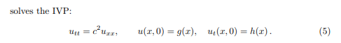 Solved Check if d'Alembert's solution: | Chegg.com