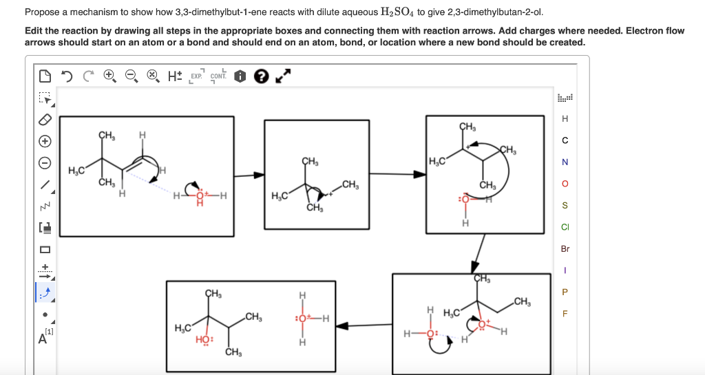 Solved Propose a mechanism to show how 3,3-dimethylbut-1-ene | Chegg.com