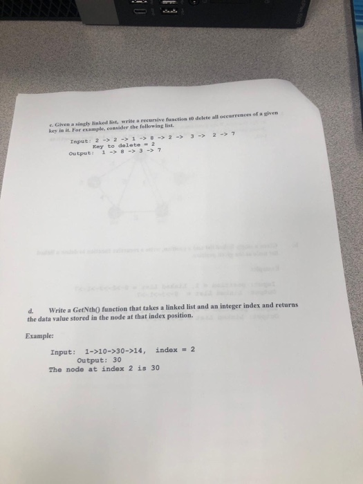 C Given A Singly Linked List Write A Recursive 