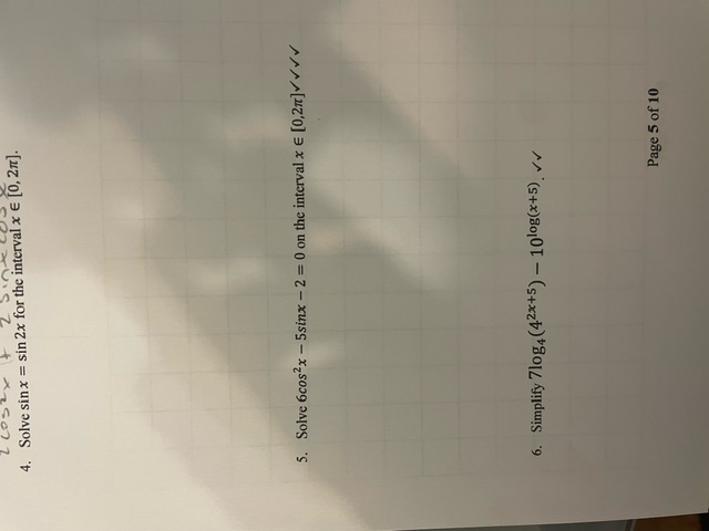 Solved Solve sinx=sin2x ﻿for the interval xin[0,2π].Solve | Chegg.com
