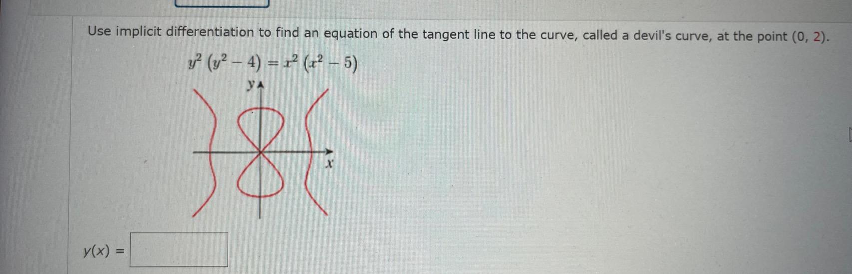 Solved Use implicit differentiation to find an equation of | Chegg.com