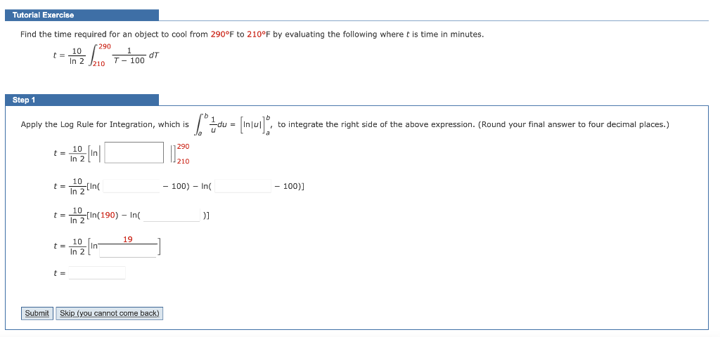 Solved Tutorial Exercise Find the time required for an | Chegg.com