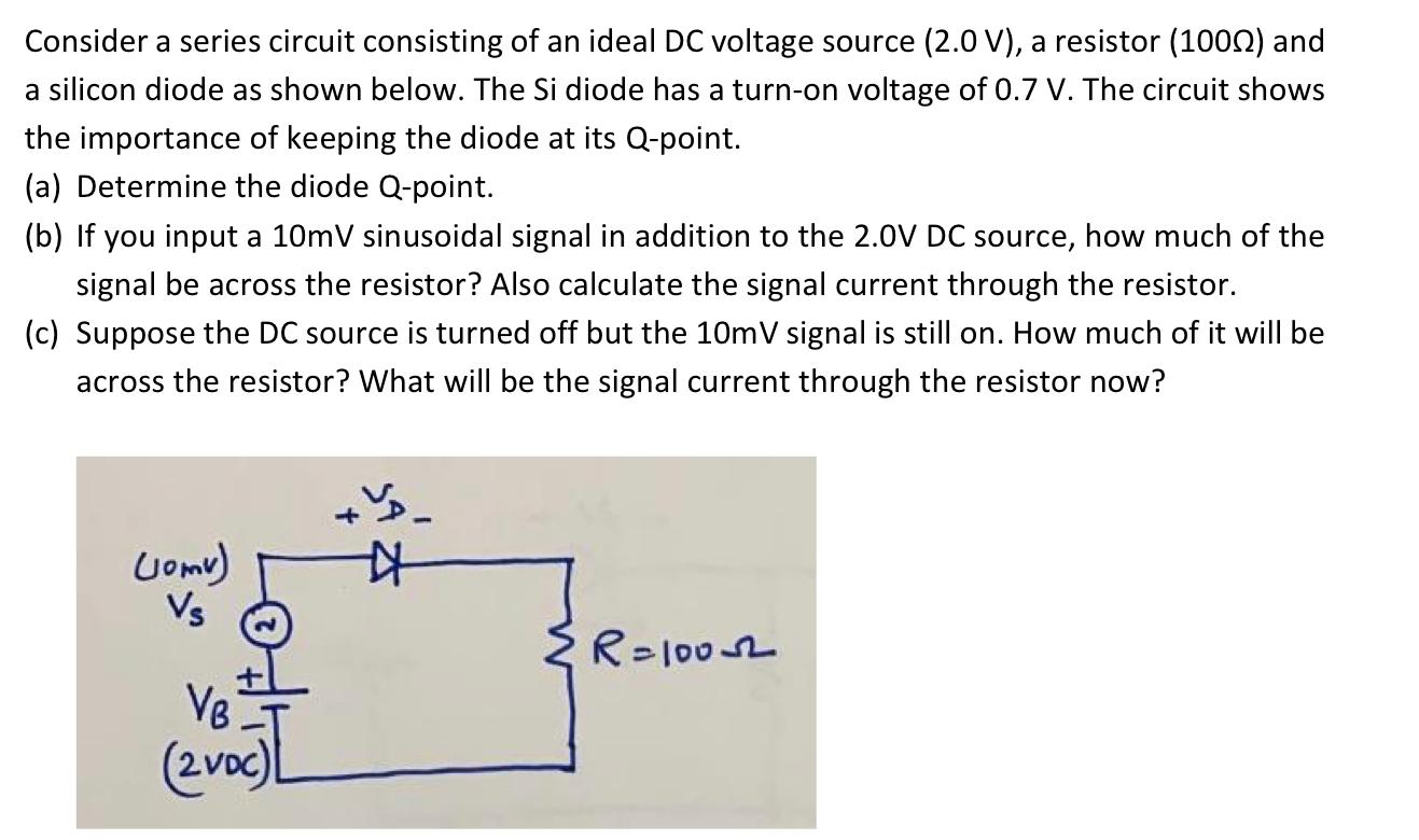 Solved Consider a series circuit consisting of an ideal DC | Chegg.com