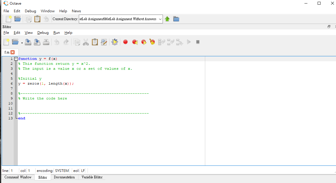 Solved (Octave!!!!!!!) I am a super newbie to use Octave, | Chegg.com