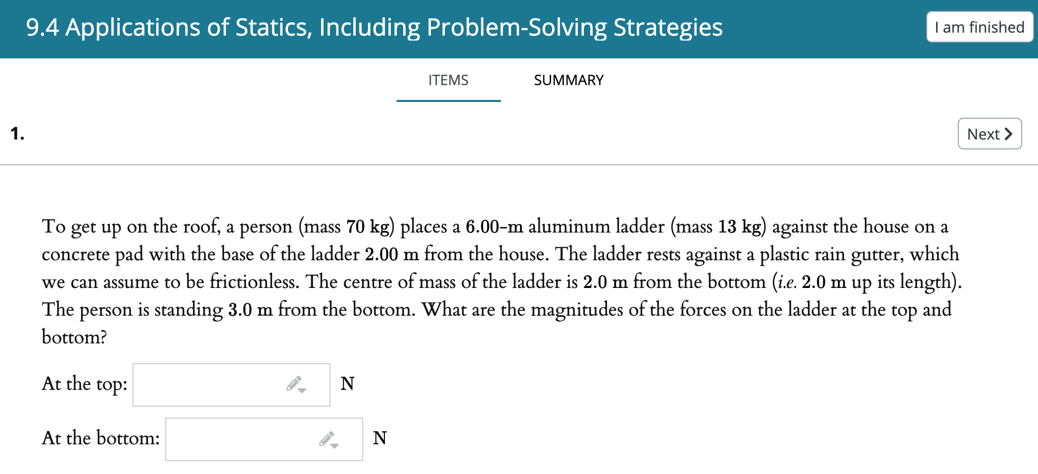 Solved 9.4 Applications of Statics, Including Problem | Chegg.com