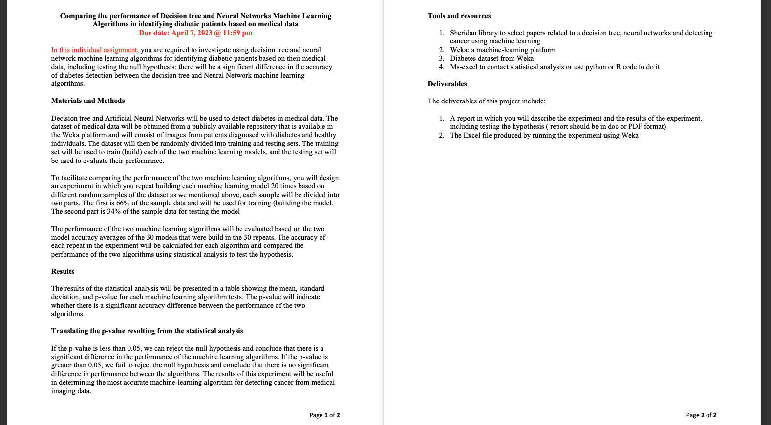 Comparing the performance of Decision tree and Neural | Chegg.com