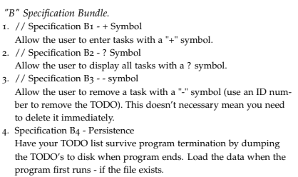 Solved Problem. Create a command line TODO list program. | Chegg.com