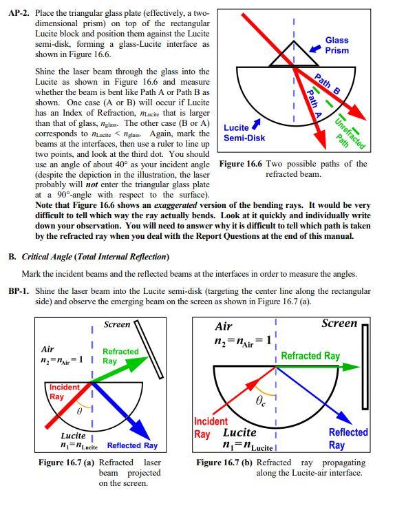 W3. (a) Compare the measured Indices of Refraction | Chegg.com