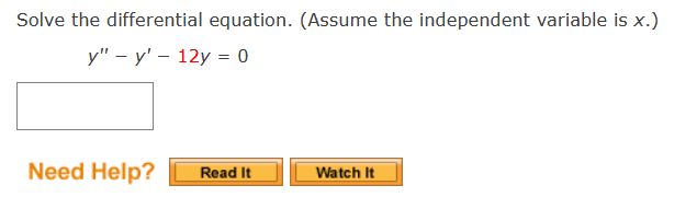Solved Solve the differential equation. (Assume the | Chegg.com