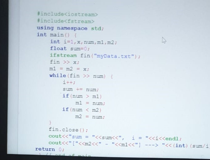 Solved If the "myData.txt" file contains the following | Chegg.com