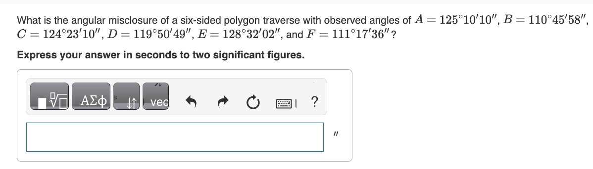 Solved Four interior angles of a five-sided polygon traverse | Chegg.com