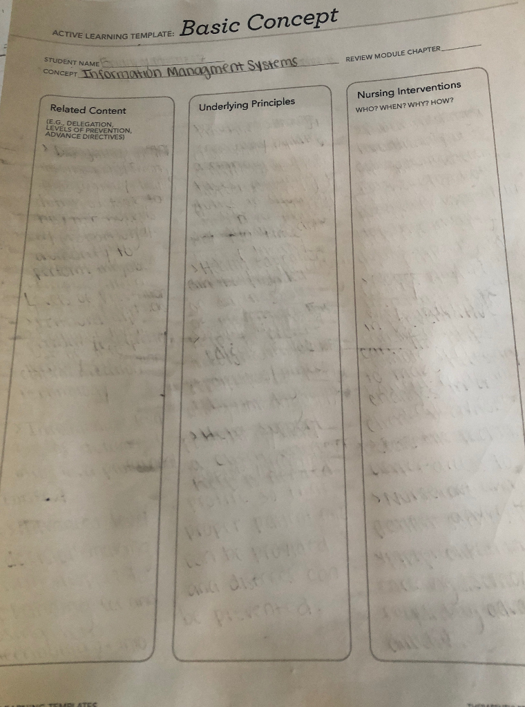 Solved ACTIVE LEARNING TEMPLATE: Basic Concept STUDENT NAME | Chegg.com