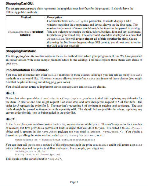 Solved This assignment focuses on defining Java classes and | Chegg.com